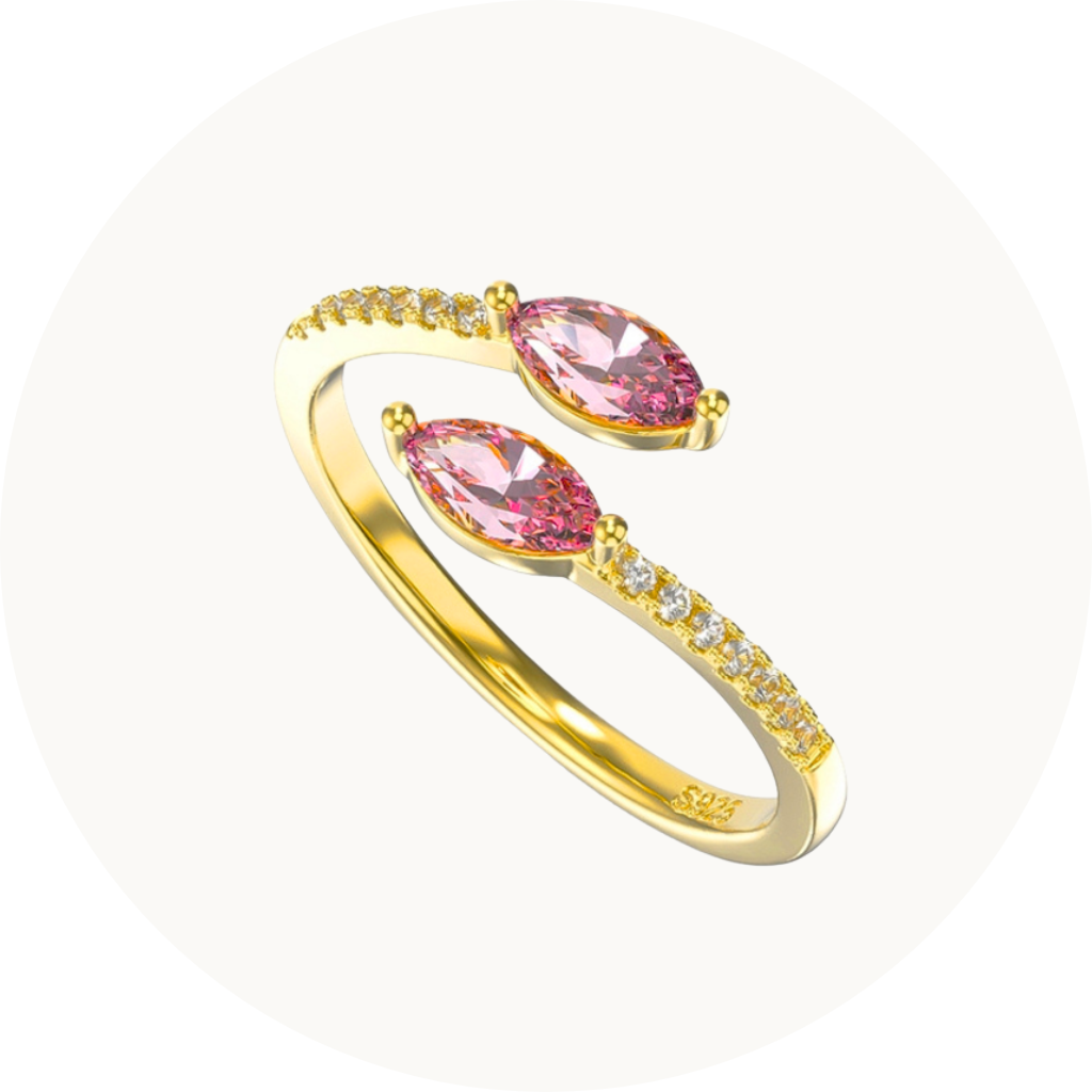 Stacking Rings – Prasinous & Coral CharmLab